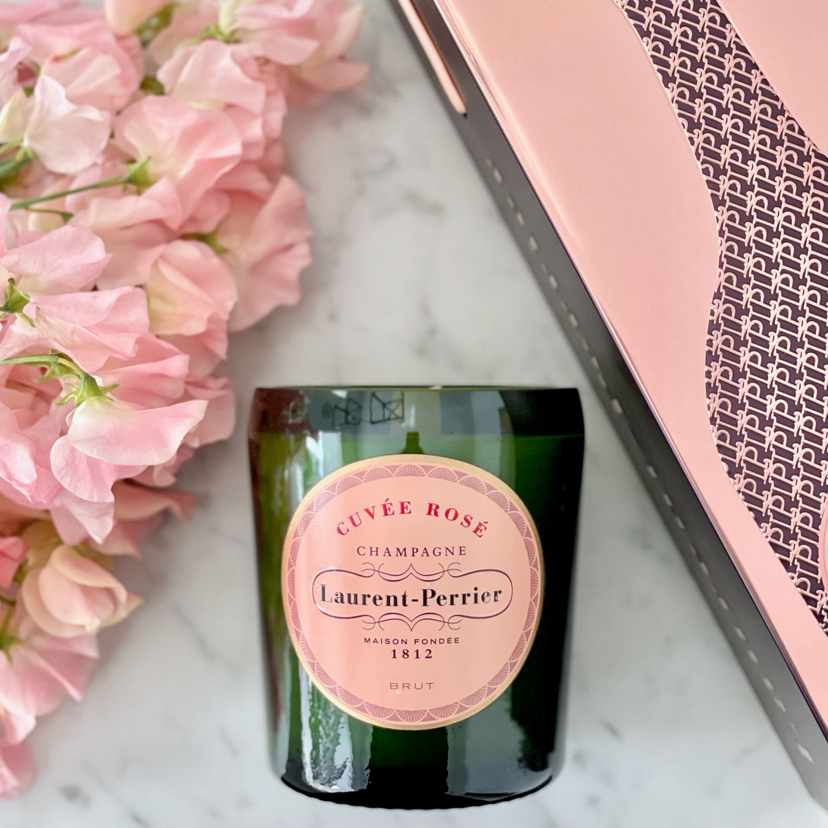LP Pink Rosé XL Upcycled Champagne Bottle Candle – ChampagneCollective